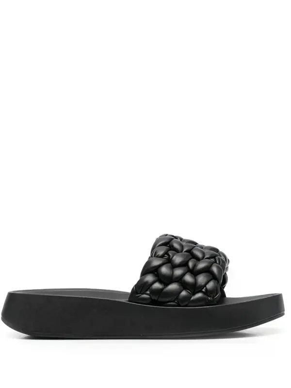Ash Interwoven Detail Sliders - Black