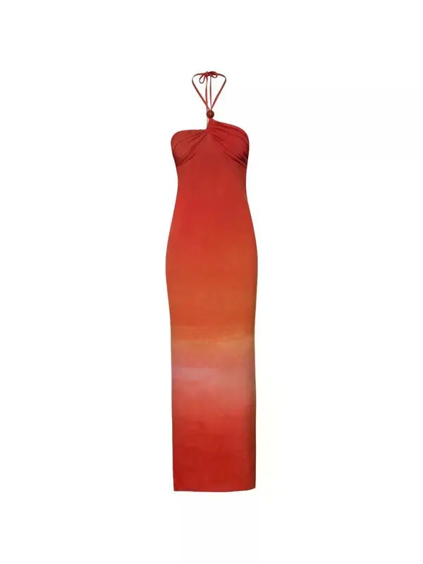 BAOBAB Resin Stone Self-tie Maxi Dress - Red