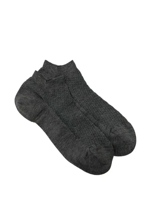 Zegna Sleek Dash Ankle Socks - Grey