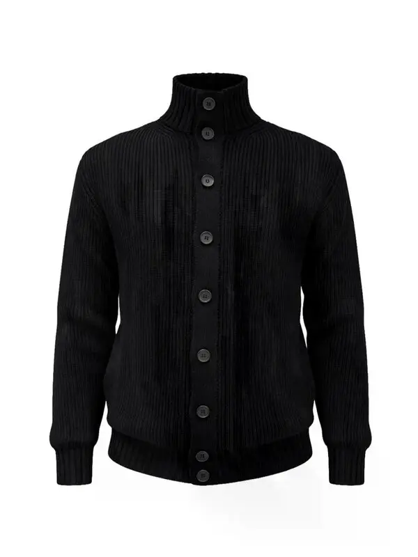 FILIPPO DE LAURENTIIS Buttoned Ribbed Cardigan