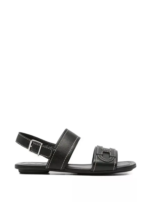 Hogan H-logo Sandals - Black