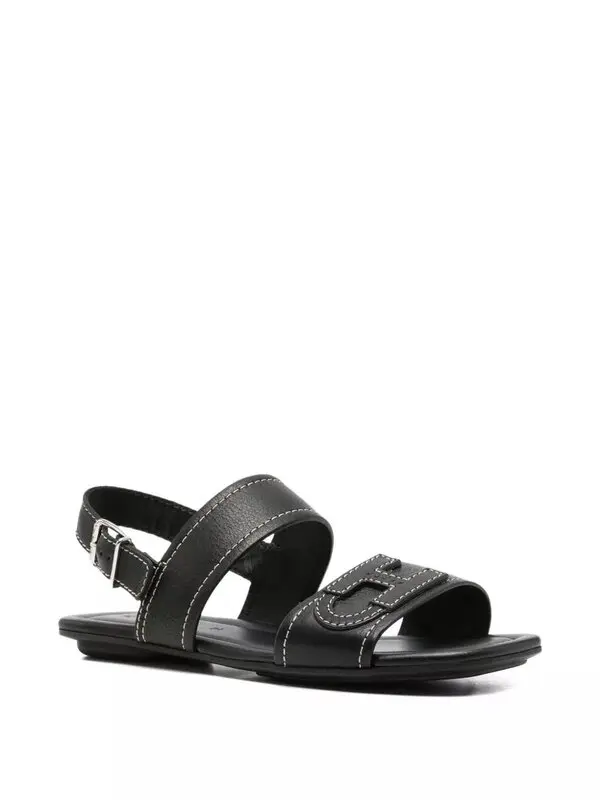Hogan H-logo Sandals - Black