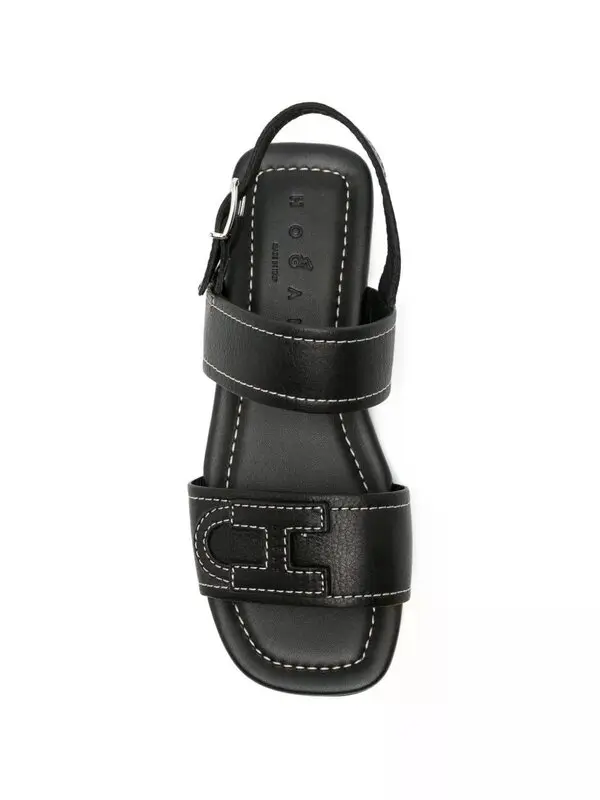 Hogan H-logo Sandals - Black