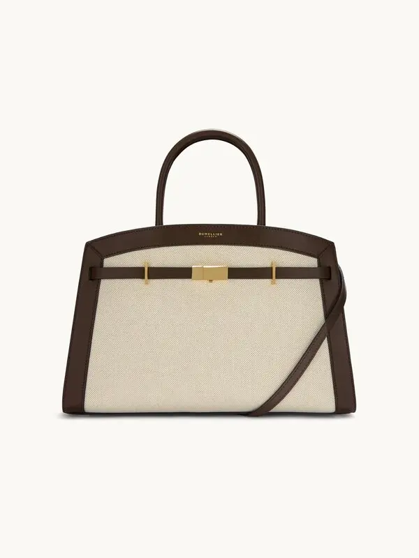 DEMELLIER Midi Hudson Bag - Salt Pepper Mocha