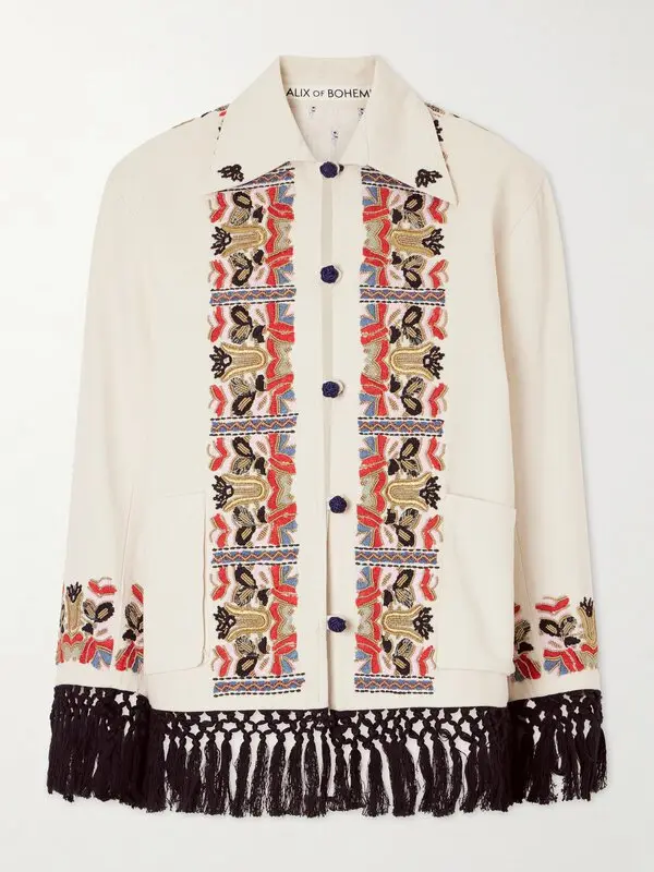 Alix Of Bohemia Jude Baroque Embroidered Cotton Jacket