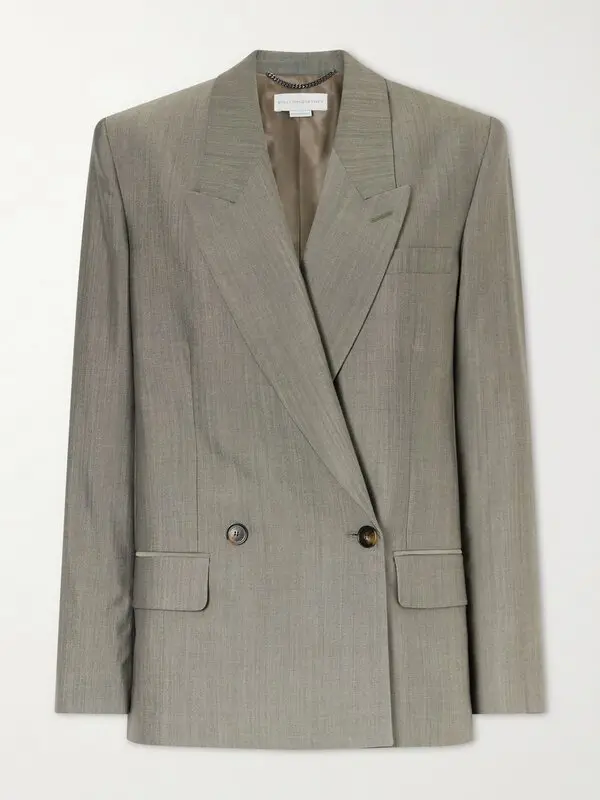 Stella McCartney Wool And Silk-blend Blazer - Gray