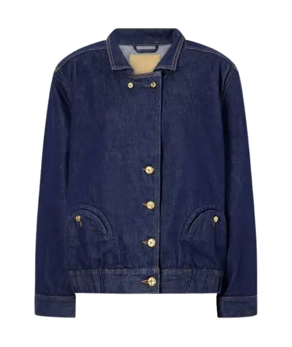 BLAZÉ MILANO Cleo Denim Bomber Jacket - Blue