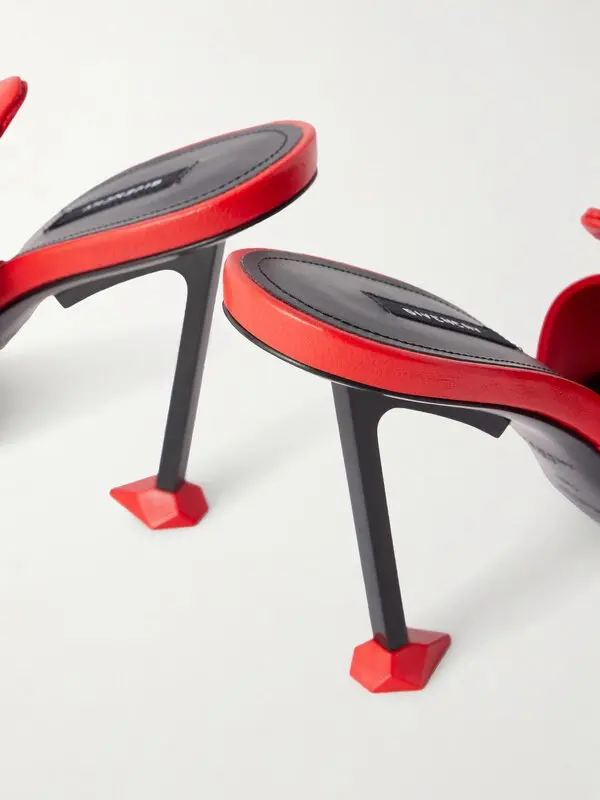 Givenchy Boudoir Bow-embellished Leather Mules - Red