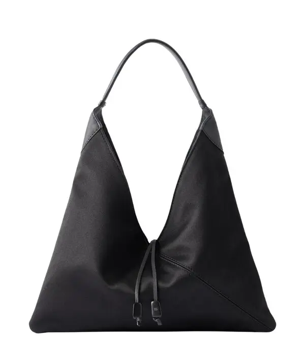 HUNTING SEASON Origami Medium Leather-trimmed Satin Shoulder Bag