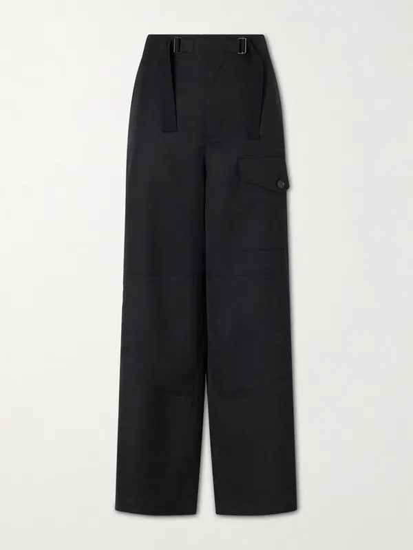 Auralee Herringbone Wool Wide-leg Cargo Pants