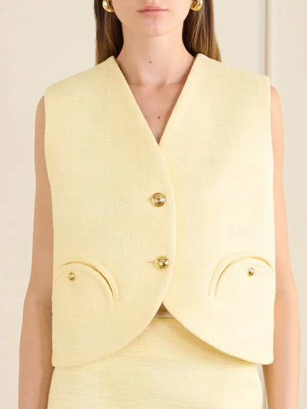 BLAZÉ MILANO Gliss Cotton-blend Vest - Yellow