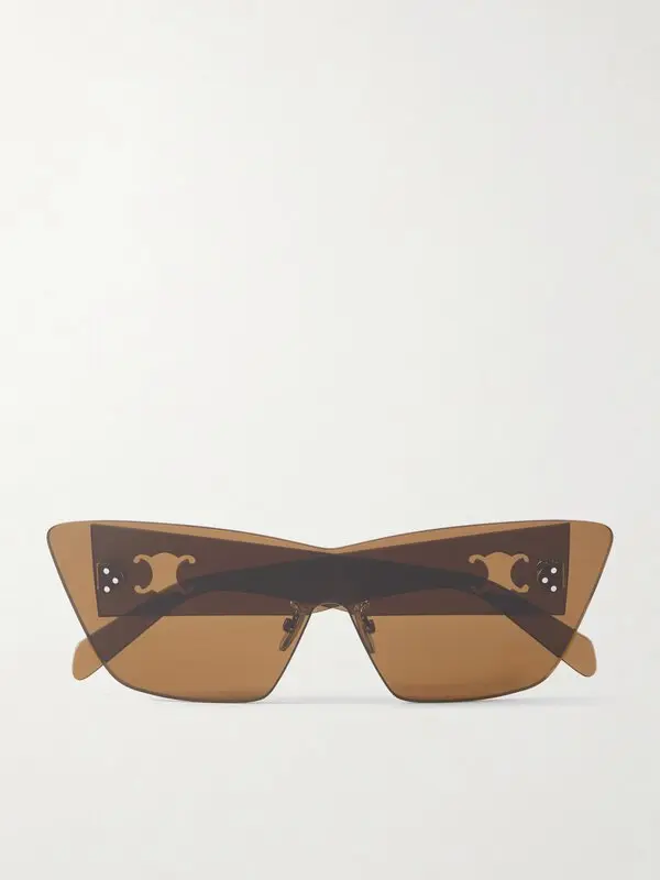 Celine D-frame Acetate Sunglasses - Brown