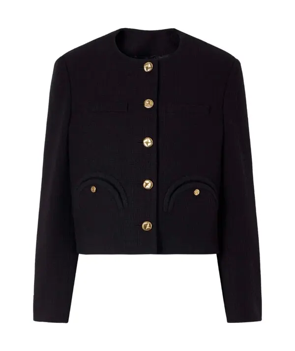 BLAZÉ MILANO Missy Shamo Cropped Jacket - Black