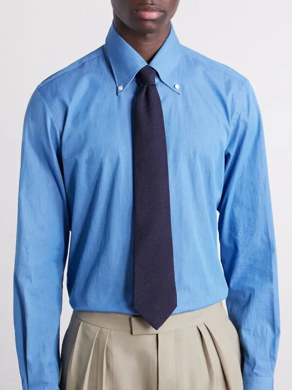 Mr P. 8cm Silk Neck Tie - Blue