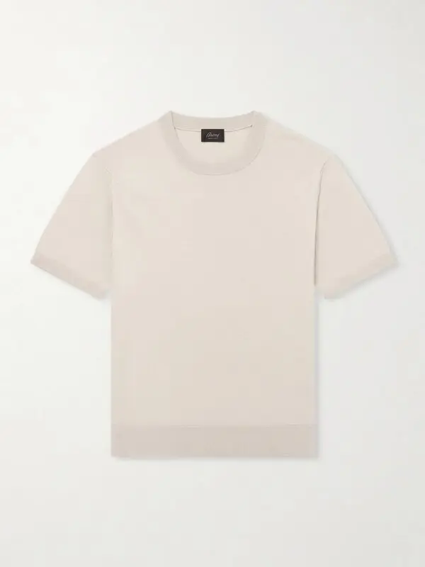 Brioni Knitted Cotton T-shirt
