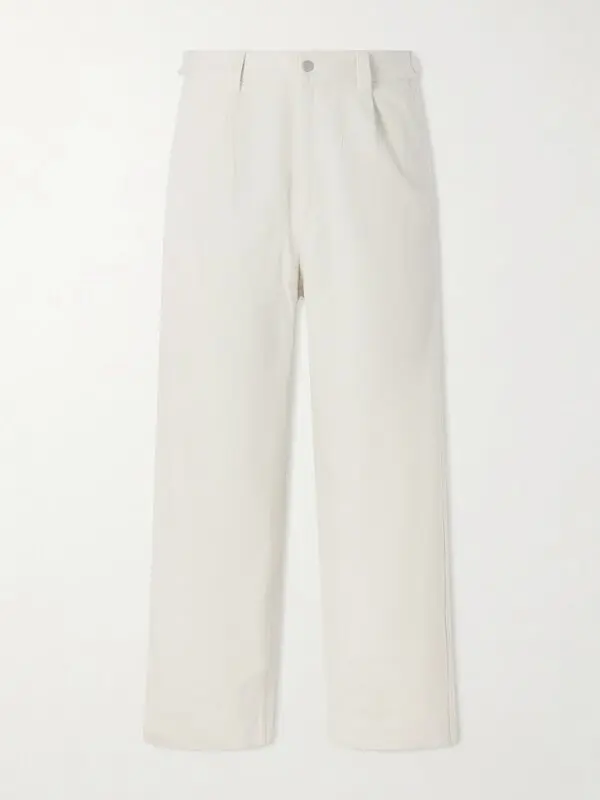 ATON Wide-leg Cotton-twill Trousers