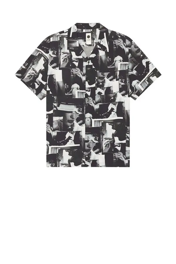 VOWELS Printed Still Shirt - Black
