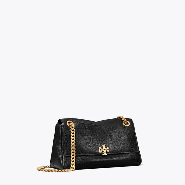 Tory Burch Small Charlie Quilted Shoulder Bag - Black