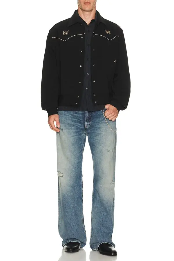Needles Stadium Jacket Poly Sateen - Black