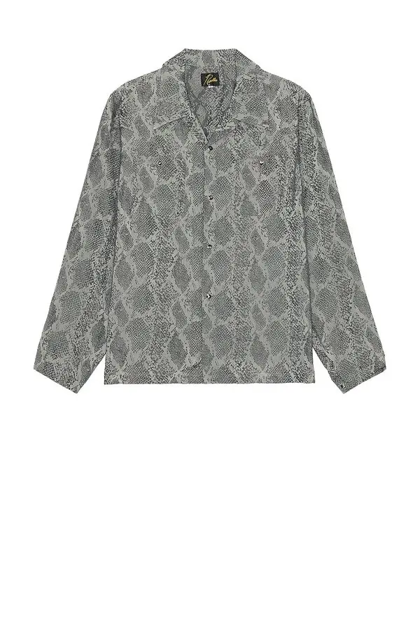 Needles Cowboy One Up Shirt Python Jacquard In