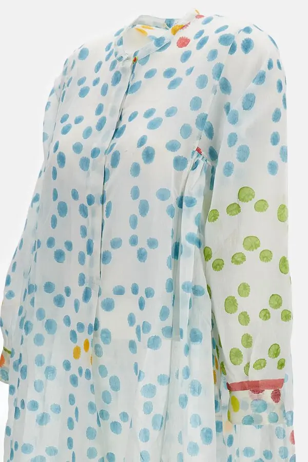 INJIRI Long Sleeve Trumpet Dress - Multicolor