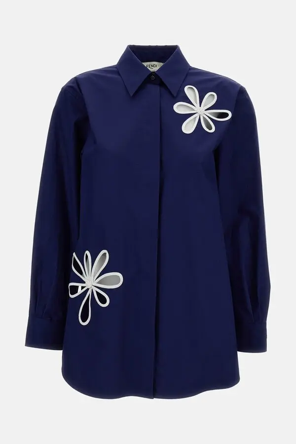 Fendi Poplin Shirt - Blue
