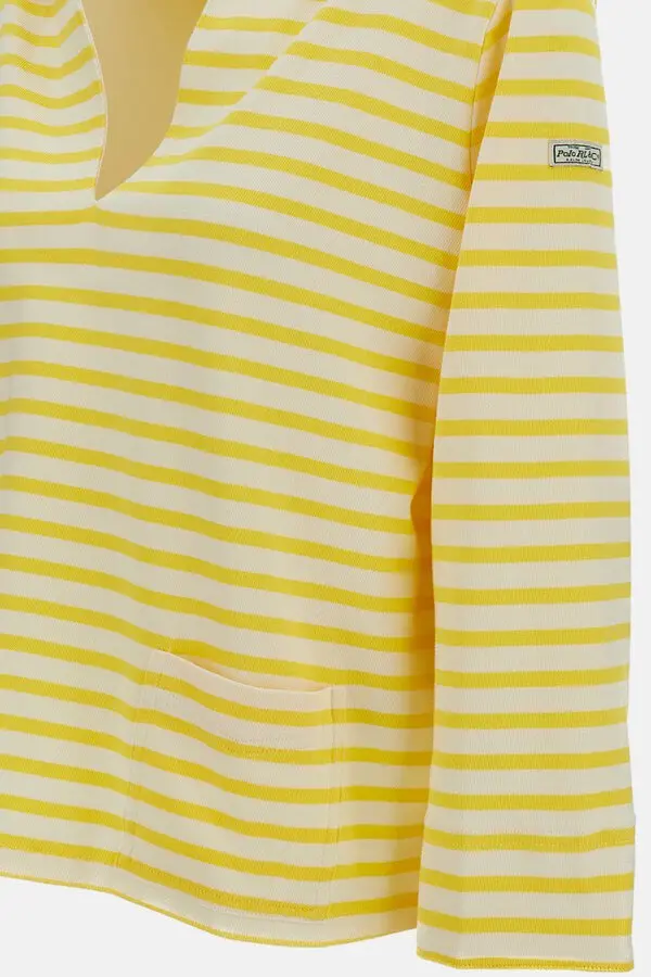 Polo Ralph Lauren Striped V-neck T-shirt - Yellow