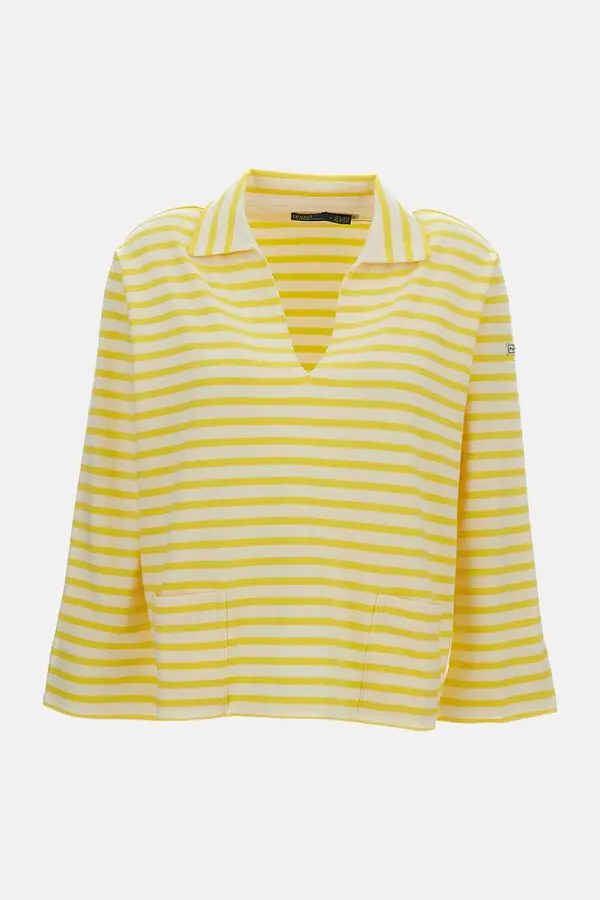 Polo Ralph Lauren Striped V-neck T-shirt - Yellow