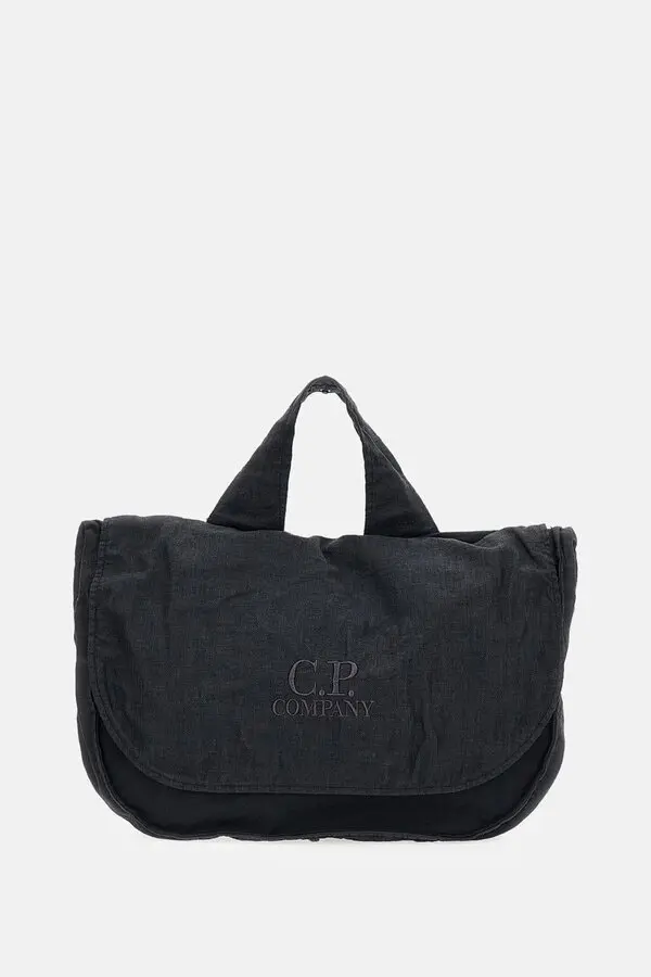 C.P. COMPANY Large Raffia Shopper - Black