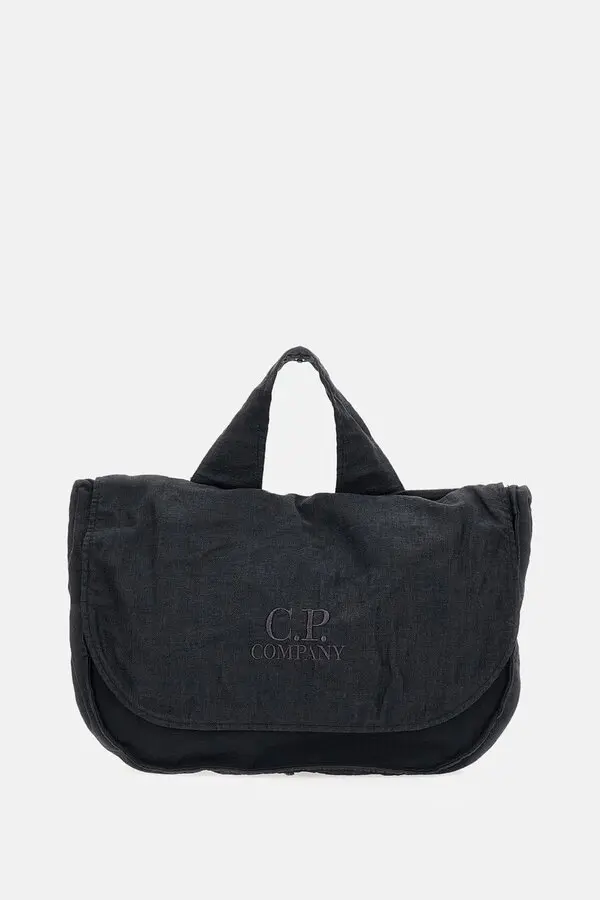 C.P. COMPANY Large Raffia Shopper Bag - Black