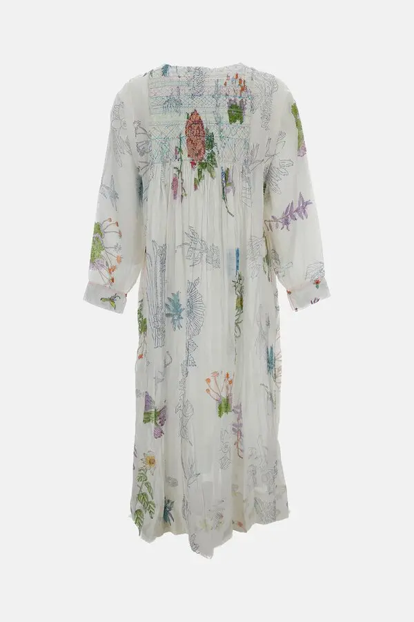 INJIRI Trumpet Floral-print Dress - Multicolor