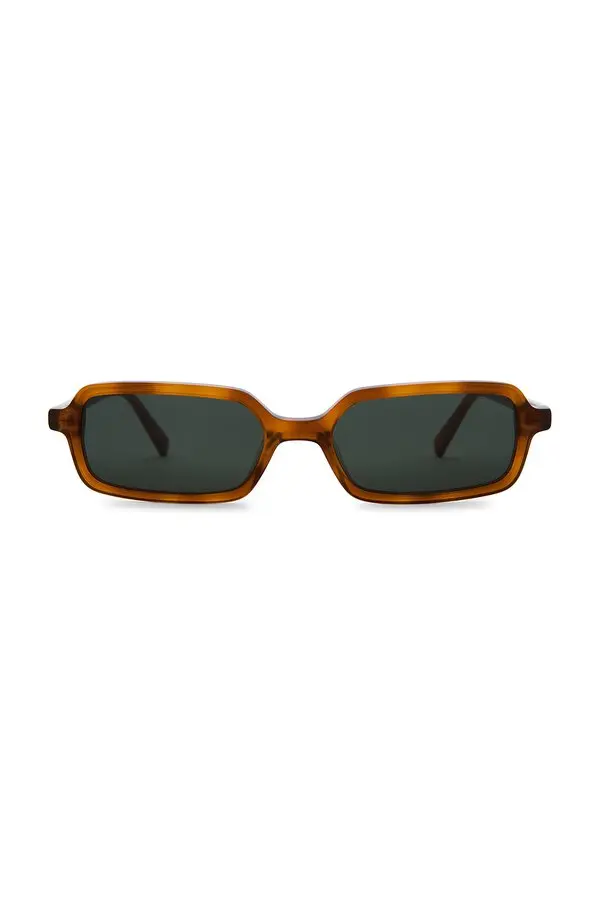 MESSYWEEKEND Milo Sunglasses In White - Havana & Green