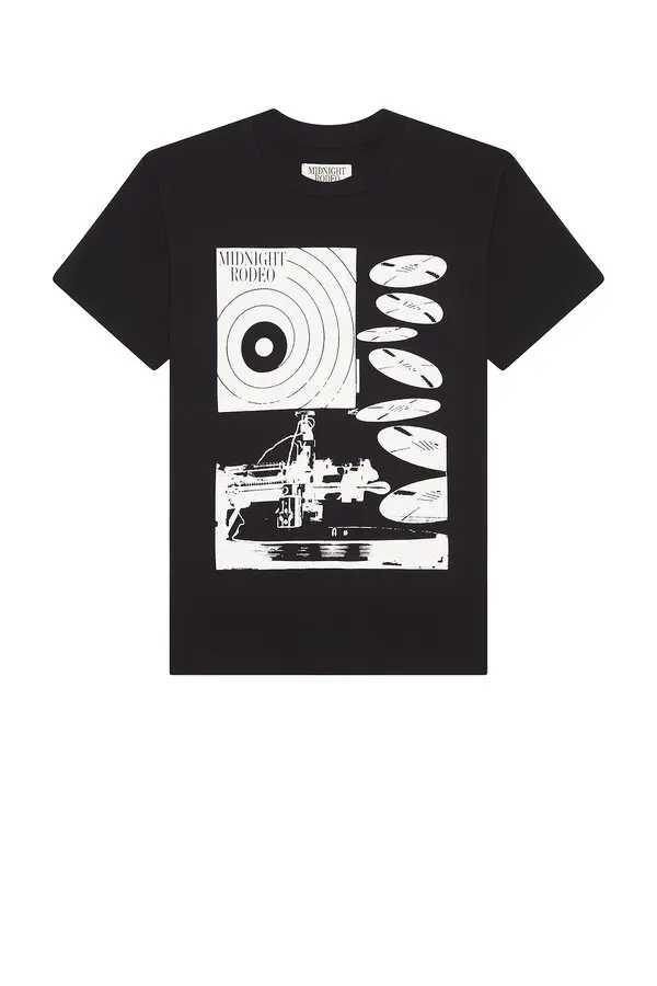 MIDNIGHT RODEO Record Tee - Vintage Black
