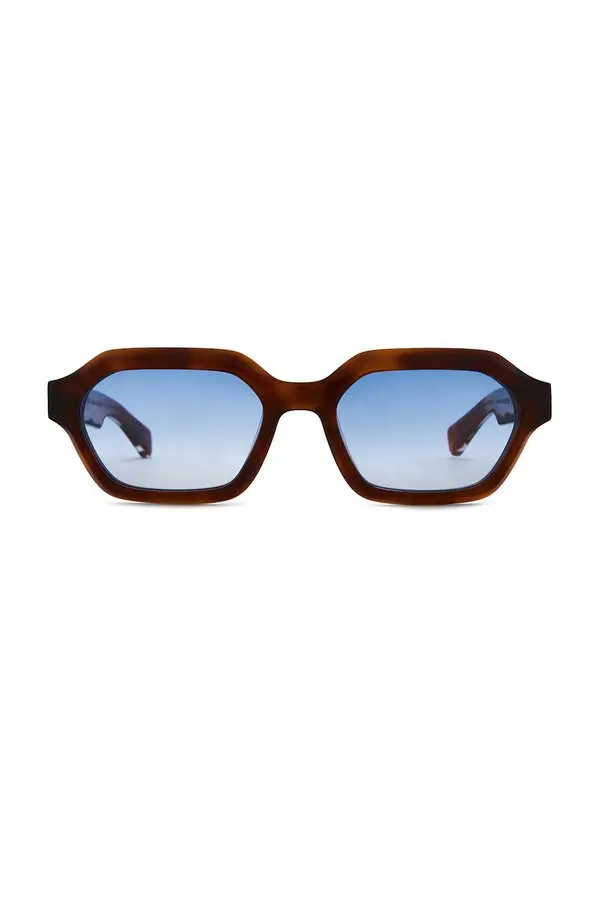 MESSYWEEKEND Anthony Reveal Sunglasses In Brown - Havana & Gradient Blue