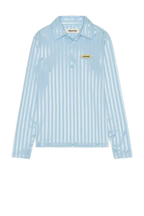 METALWOOD STUDIO Longsleeve Player Polo In Blue