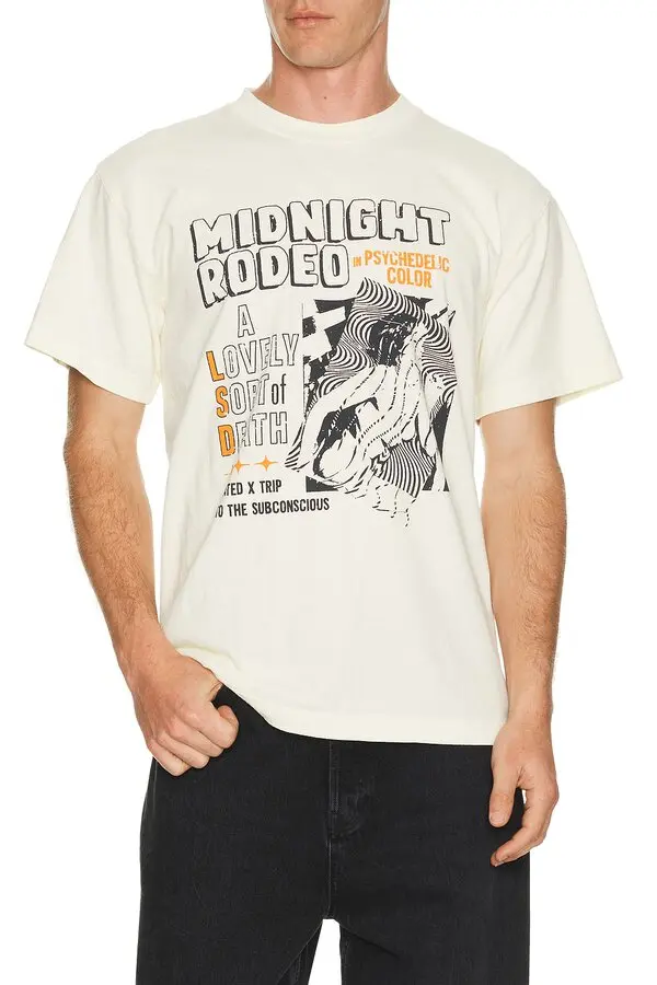 MIDNIGHT RODEO American Exxtasy Tee - Cream