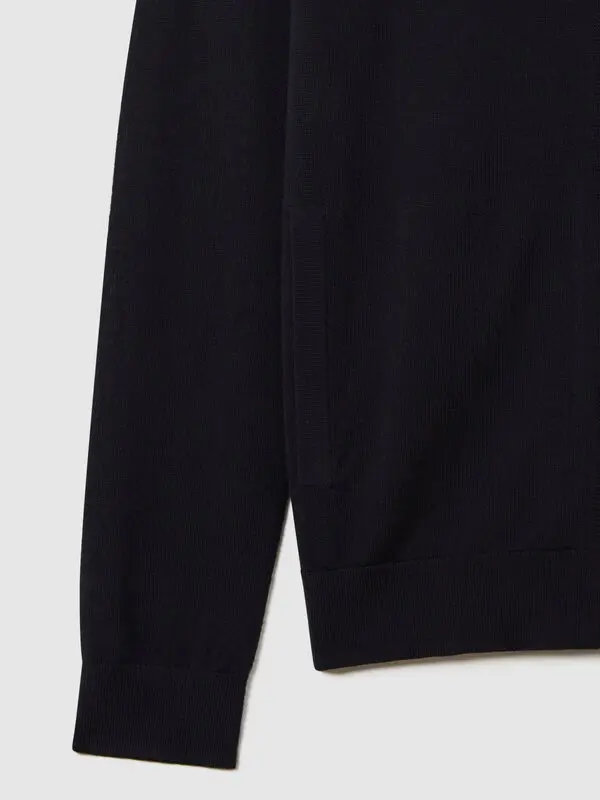 REISS Hampshire Wool Funnel-neck Cardigan
