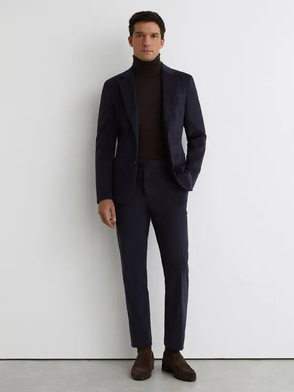 REISS Caine Wool Roll Neck Jumper - Dark Brown