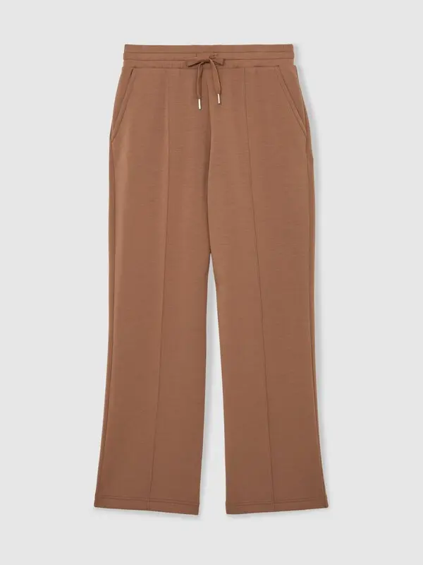 REISS Jemma Premium Interlock Wide-leg Joggers