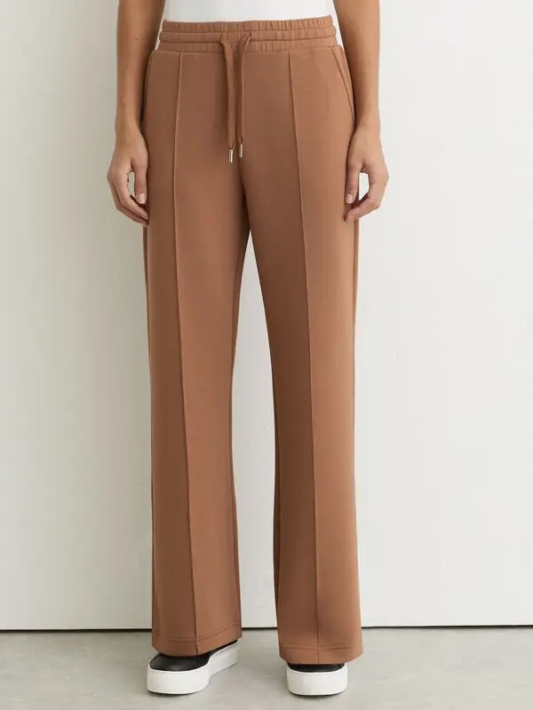 REISS Jemma Premium Interlock Wide-leg Joggers