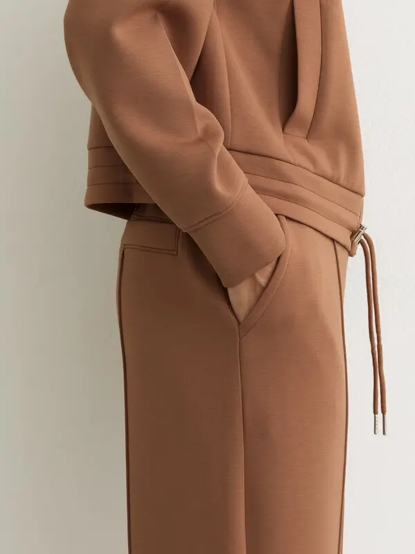 REISS Jemma Premium Interlock Wide-leg Joggers