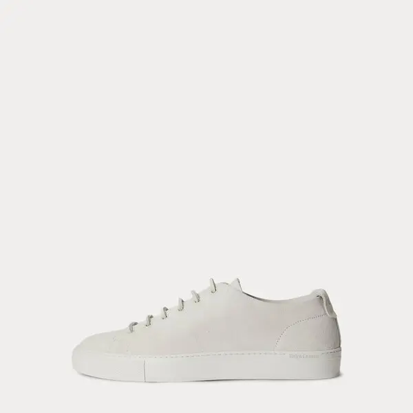 Ralph Lauren Jermain Deconstructed Calf-suede Sneaker - Off White