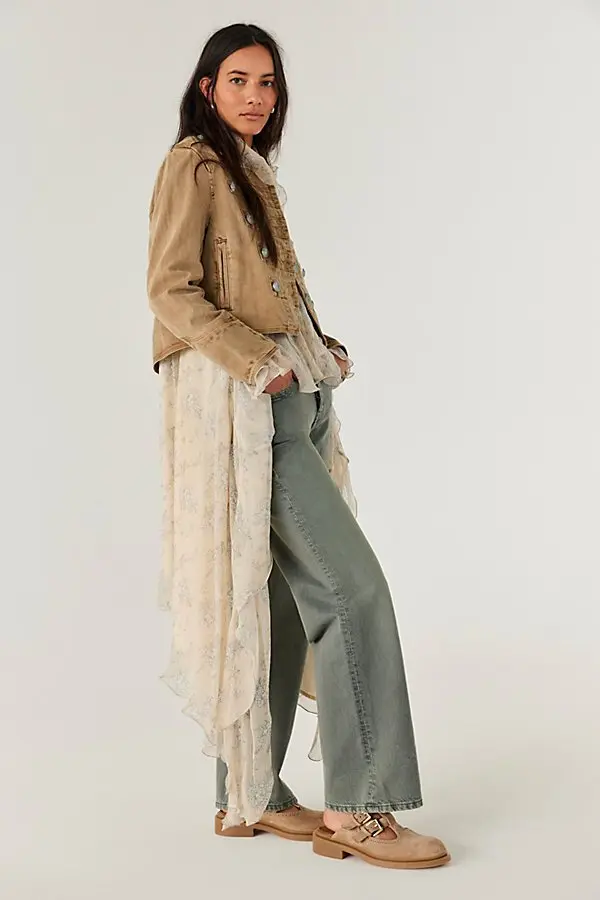 Free People Shoretown Mules - Sand Suede