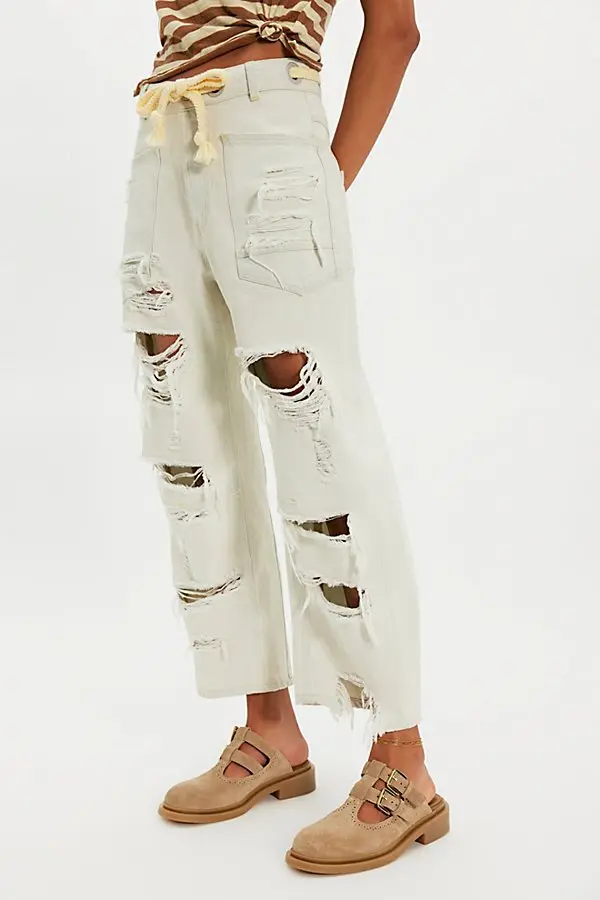 Free People Shoretown Mules - Sand Suede