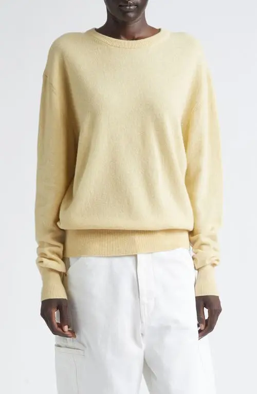 LEMAIRE Cashmere And Wool Crewneck Sweater - Butter