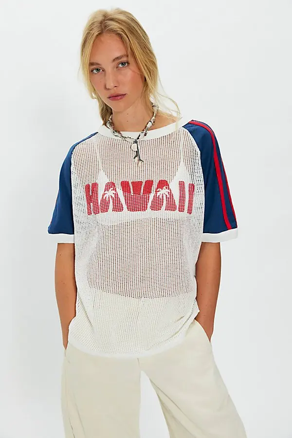 RAGABOND Athletic Club Raglan Tee - Hawaii White