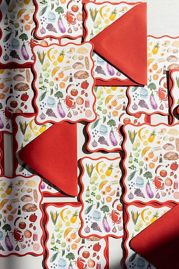 MAGGIE BECKETT STUDIO Foodie Notecards Boxed Set - Red