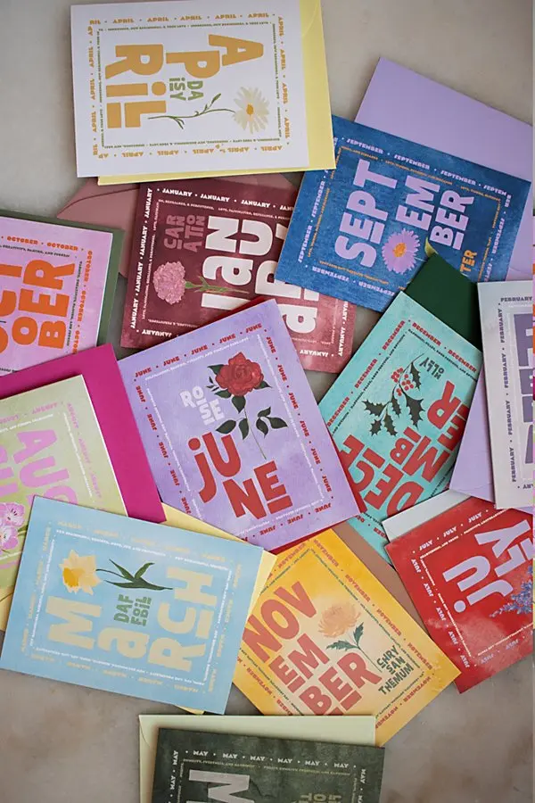 MAGGIE BECKETT STUDIO Birth Month Flowers Boxed Cards - Multicolor