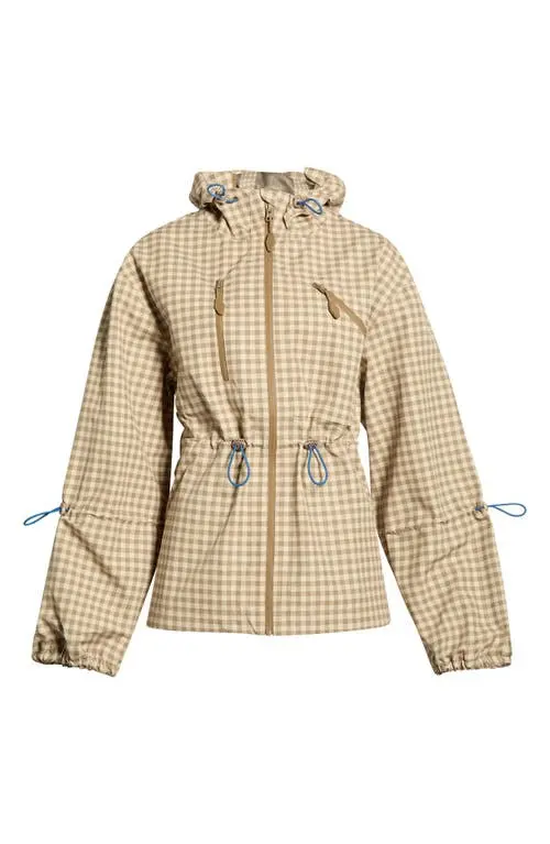 DAMSON MADDER Matilda Gingham Hooded Raincoat - Brown