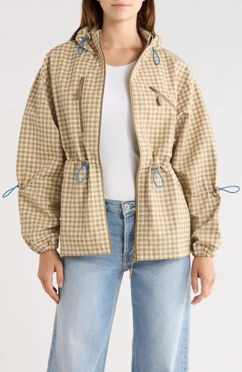 DAMSON MADDER Matilda Gingham Hooded Raincoat